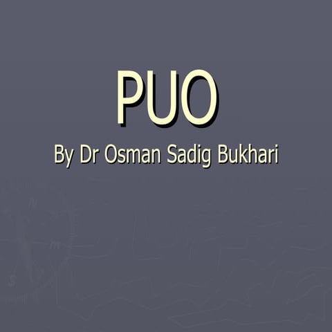 Puo | PPT | Infectious Diseases | Diseases and Conditions