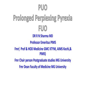 PUO.pptx | Blood Disorders | Diseases and Conditions