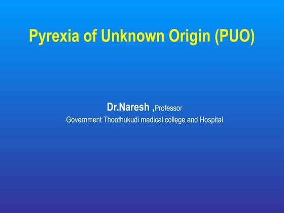 Fever | PPTX | Infectious Diseases | Diseases and Conditions