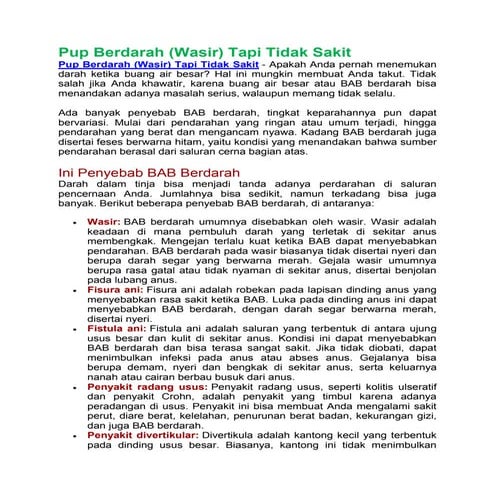 Fase stadium penyakit wasir (hemoroid) | PDF