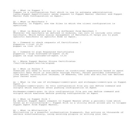 Puppet interviewquestions | PDF