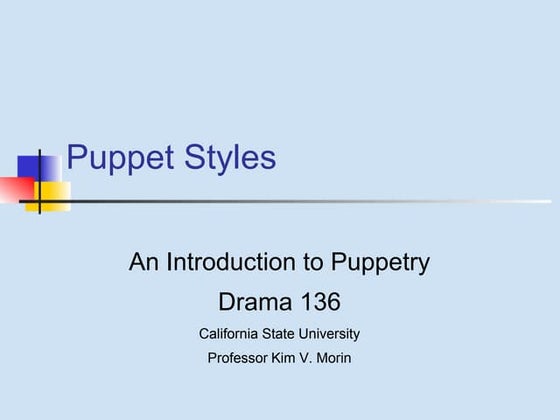 Puppets ppt | PPT