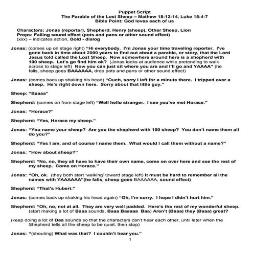 Puppet script the parble scrip[ | PDF