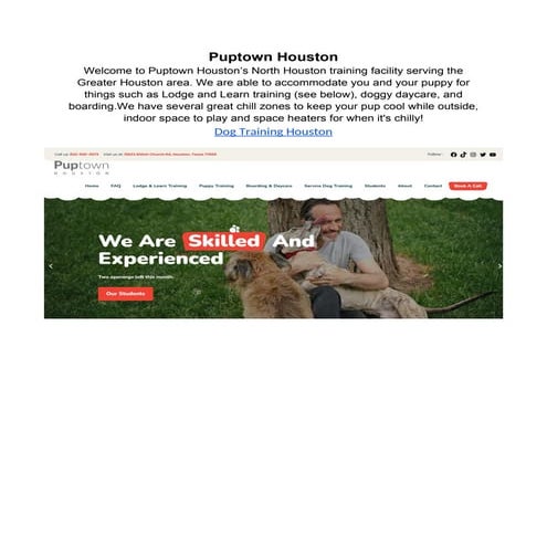 Welcome to Puptown Houston’s North Houst | DOCX