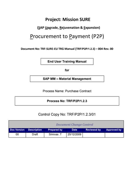 Standard Purchase process with accounting in sap b1 | PDF