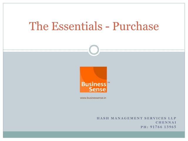Documents used in the purchasing of good and services | PPTX