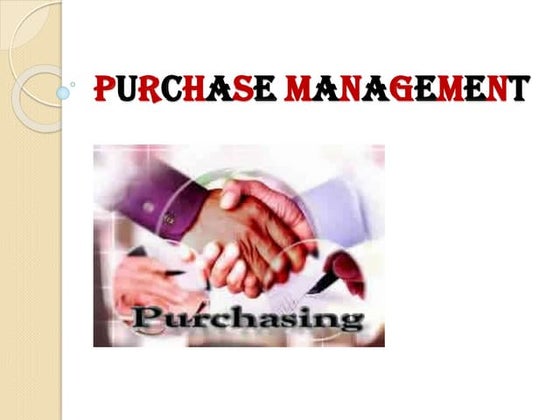 Purchasing management | PPT
