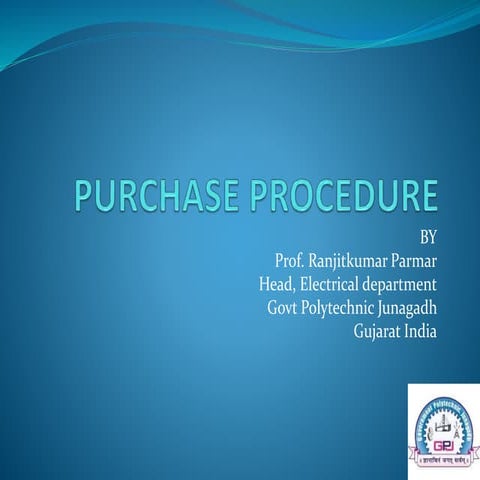 Purchase procedure | PPTX