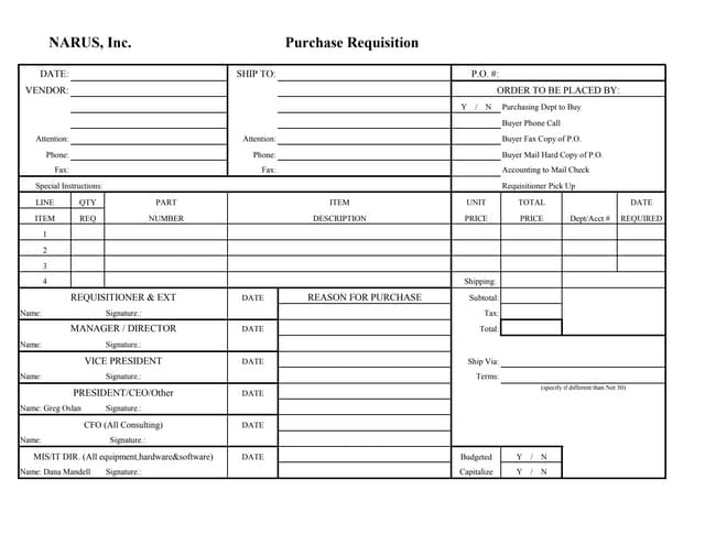 Sample Completed Purchase Order Sample Completed Purchase Order