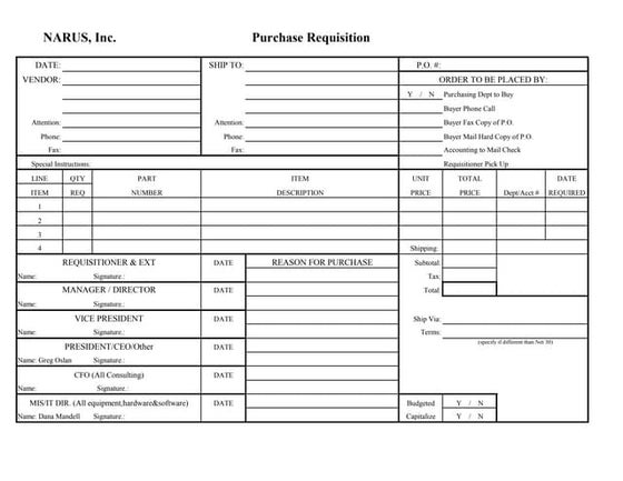 Sample - Completed Purchase Order | PDF