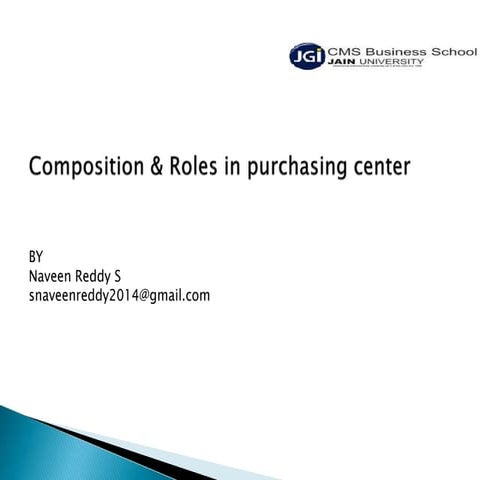 Purchasing center roles & composition | PPTX