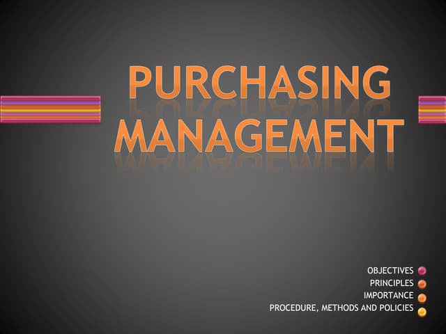 Purchase management | PPTX