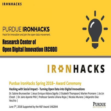 Purdue unal iron hacks 2018 spring - award ceremony | PPT