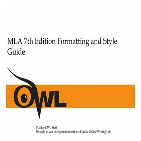 Purdue Owl Mla Format | PDF