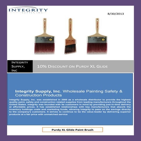 Purdy XL Glide Paint Brush | PDF