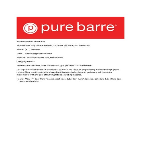 Pure Barre | TXT