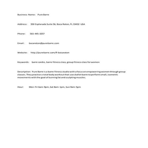 Pure barre | DOCX