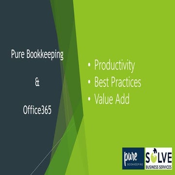 Pure Bookkeeping Webinar, Productivity and Security with Microsoft ...