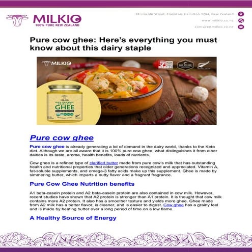 Pure cow ghee | PDF