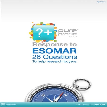 Pureprofile Esomar 26 Questions | PDF