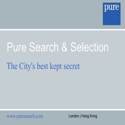 Pure Search & Selection Slideshare | PPT