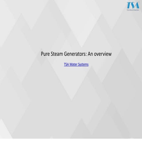 Pure steam generators an overview | PPTX