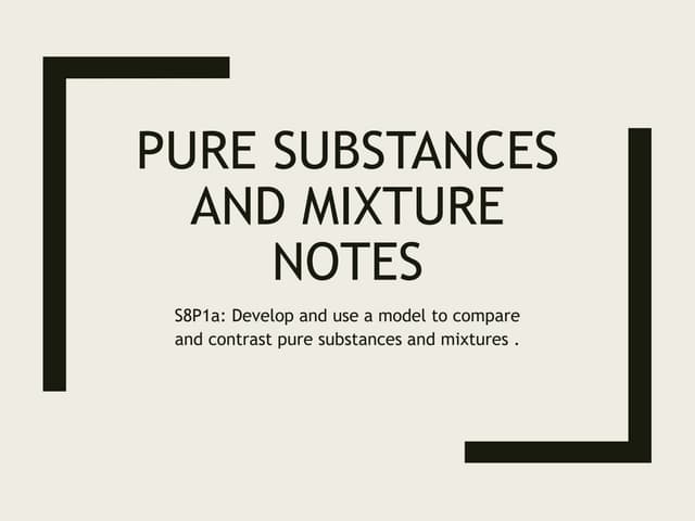 Orange Modern Style Pure Substances & Mixtures Educational Presentation ...