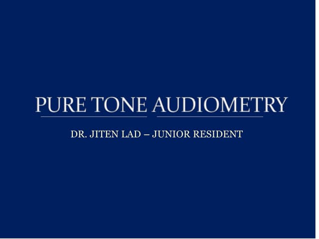Speech audiometry & masking | PPTX
