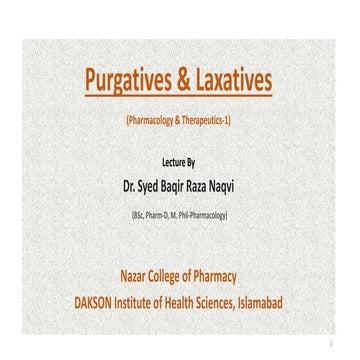 Purgatives & Laxatives, by Baqir Naqvi.pptx