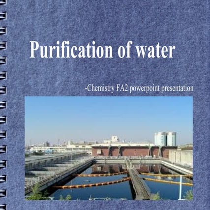 Purification of water | ODP
