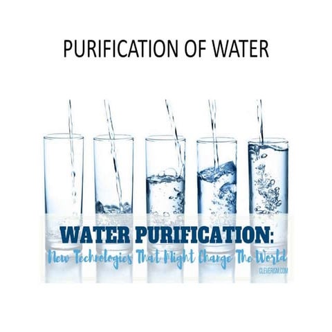Purification of water 1 | PPTX | Chemistry | Science