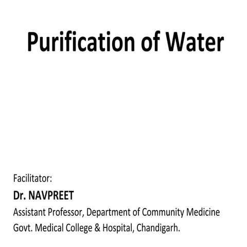 Filtration in water treatment | PDF