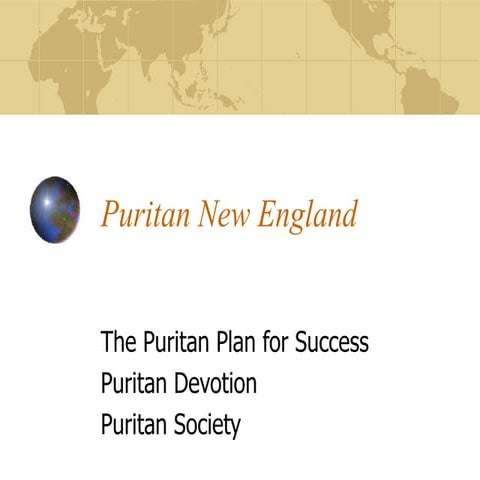 Puritan New England | PPT