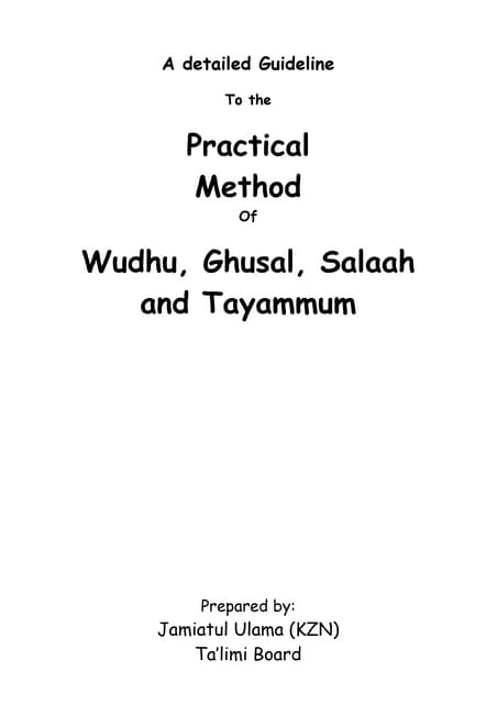 Purity Guide A Detailed Guideline To The Practical Method Of Wudhu