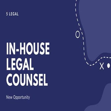 In-house Counsel - New Opportunity | PPT