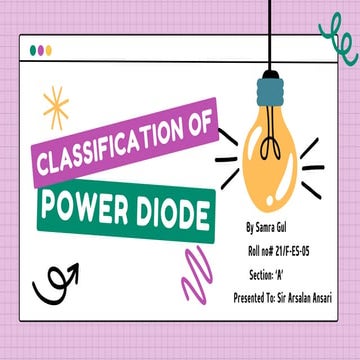 General Purpose, Fast Recovery and Schottky Diodes | PDF