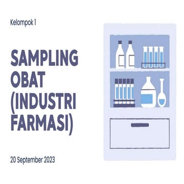 PPT teknik sampling obat industri farmasi | PPTX