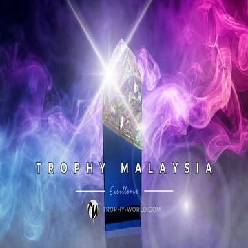 Purple diamond blue base Crystal Trophies at Trophy-World Malaysia ...