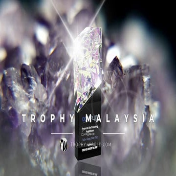 Purple Diamond Crystal Plaque at Trophy-World Malaysia | Custom ...