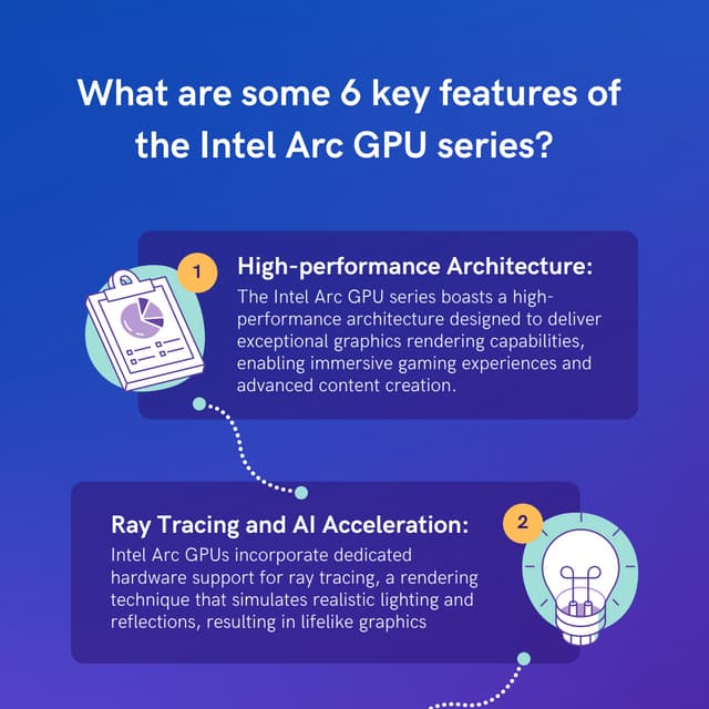 What are some 6 key features of the Intel Arc GPU series? | PDF