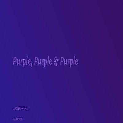 Purple, Purple & Purple | PDF