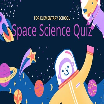 Purple Yellow Orange and Navy Pop Illustrative Space Science Quiz for ...