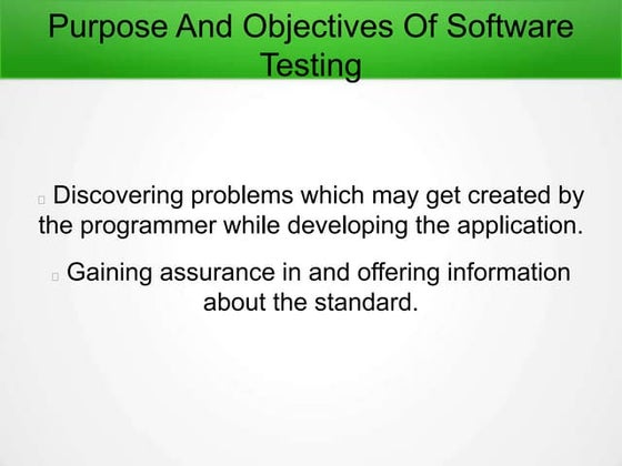 Software Testing Principal | PPT