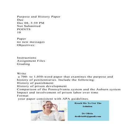 Purpose and History PaperDue Dec 08, 559 PMNot SubmittedPOI.docx