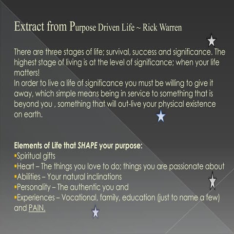 Purpose driven life | PPTX