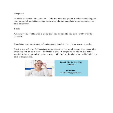 PurposeIn this discussion, you will demonstrate your understandi.docx