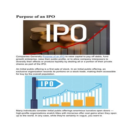 Purpose of an IPO | PDF