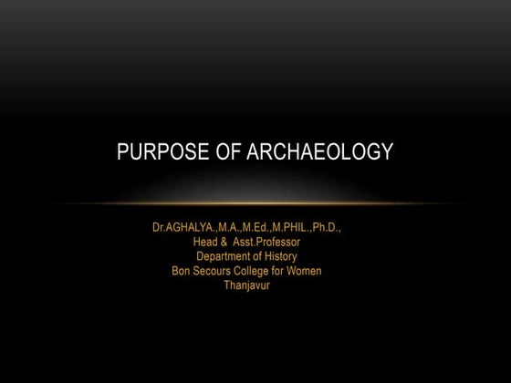 An introduction to archaeology | PPTX
