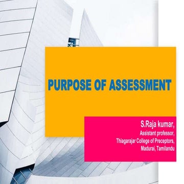 Purpose of assessment | PPTX