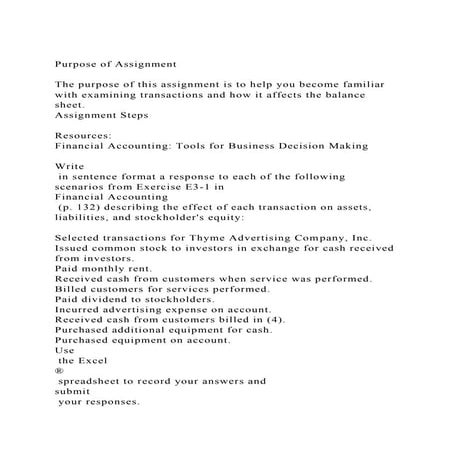 Purpose of AssignmentThe purpose of this assignment is to help.docx